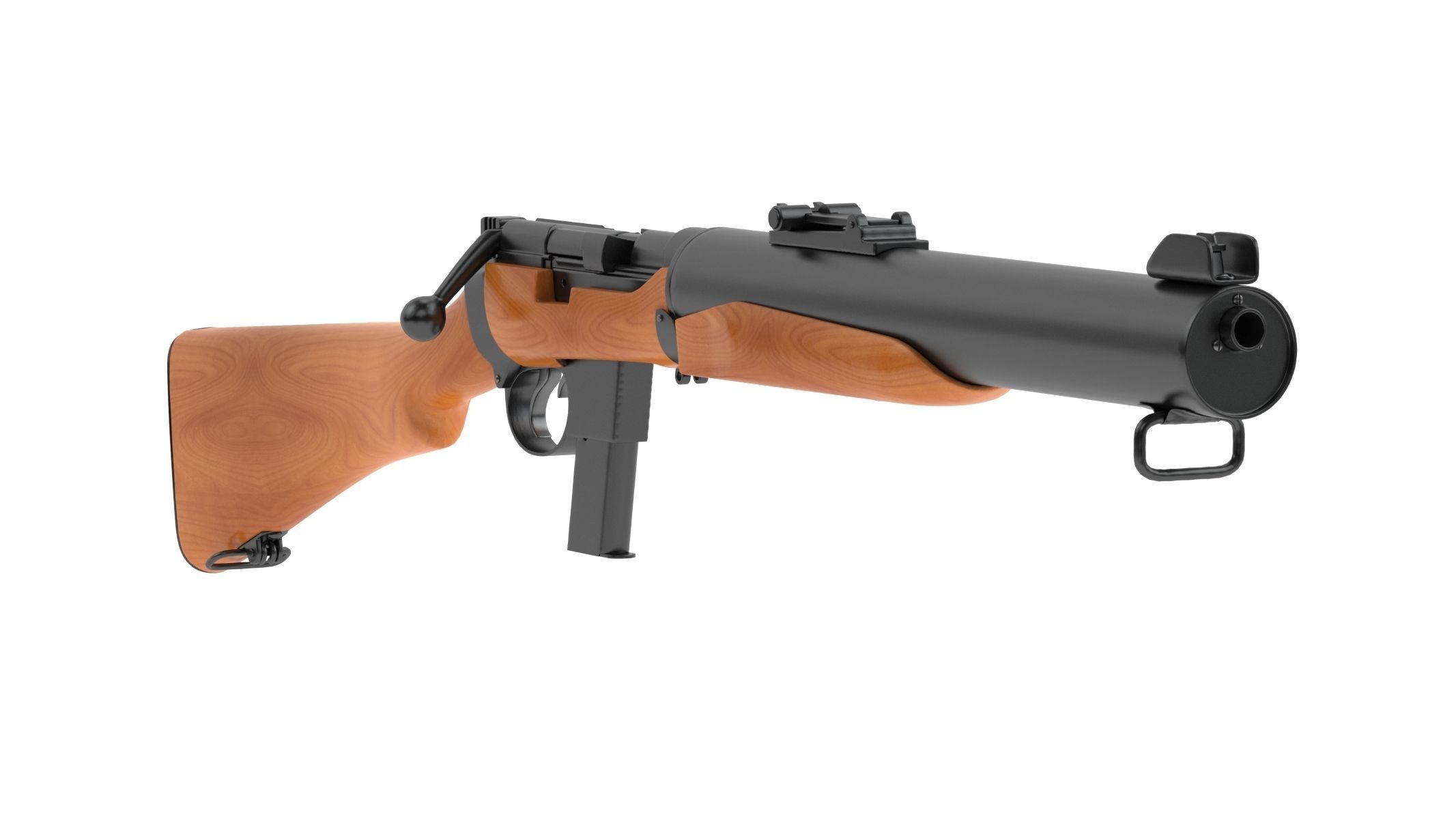 De Lisle Carbine 3D model | CGTrader