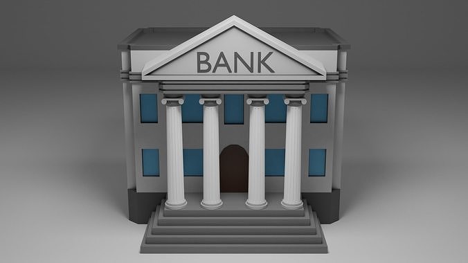 3D model Bank building VR / AR / low-poly | CGTrader