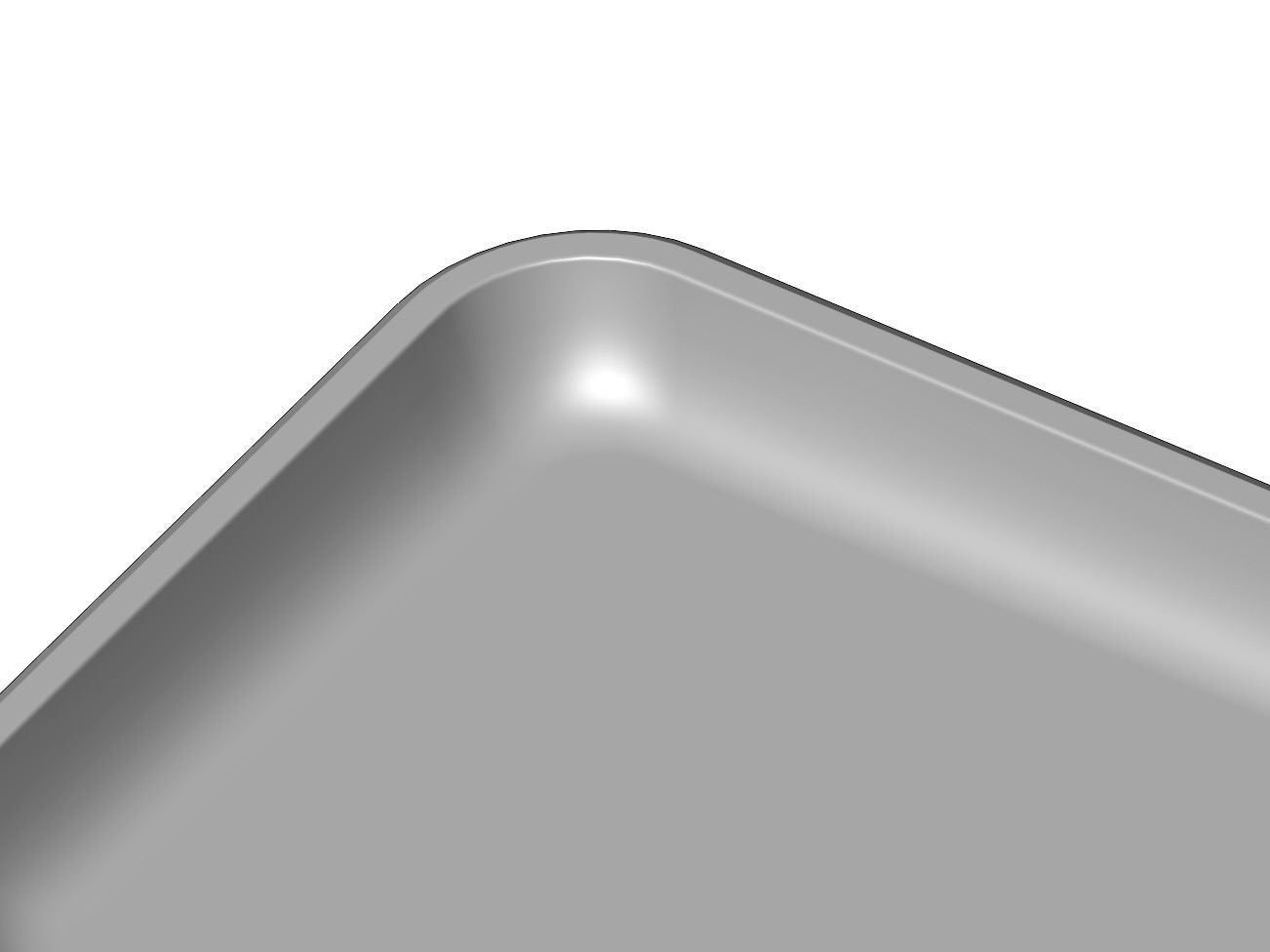 Simple rectangular carved tray 3D model 3D printable | CGTrader