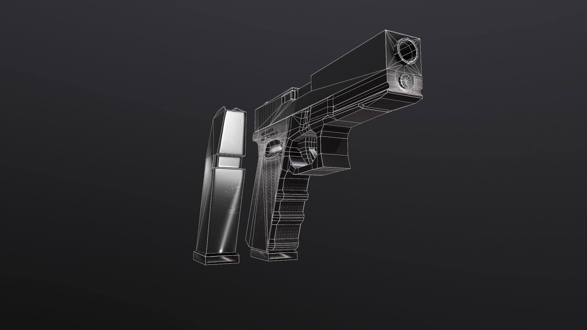 3D model Pistol Glock 17 Bonus Bullet VR / AR / low-poly | CGTrader