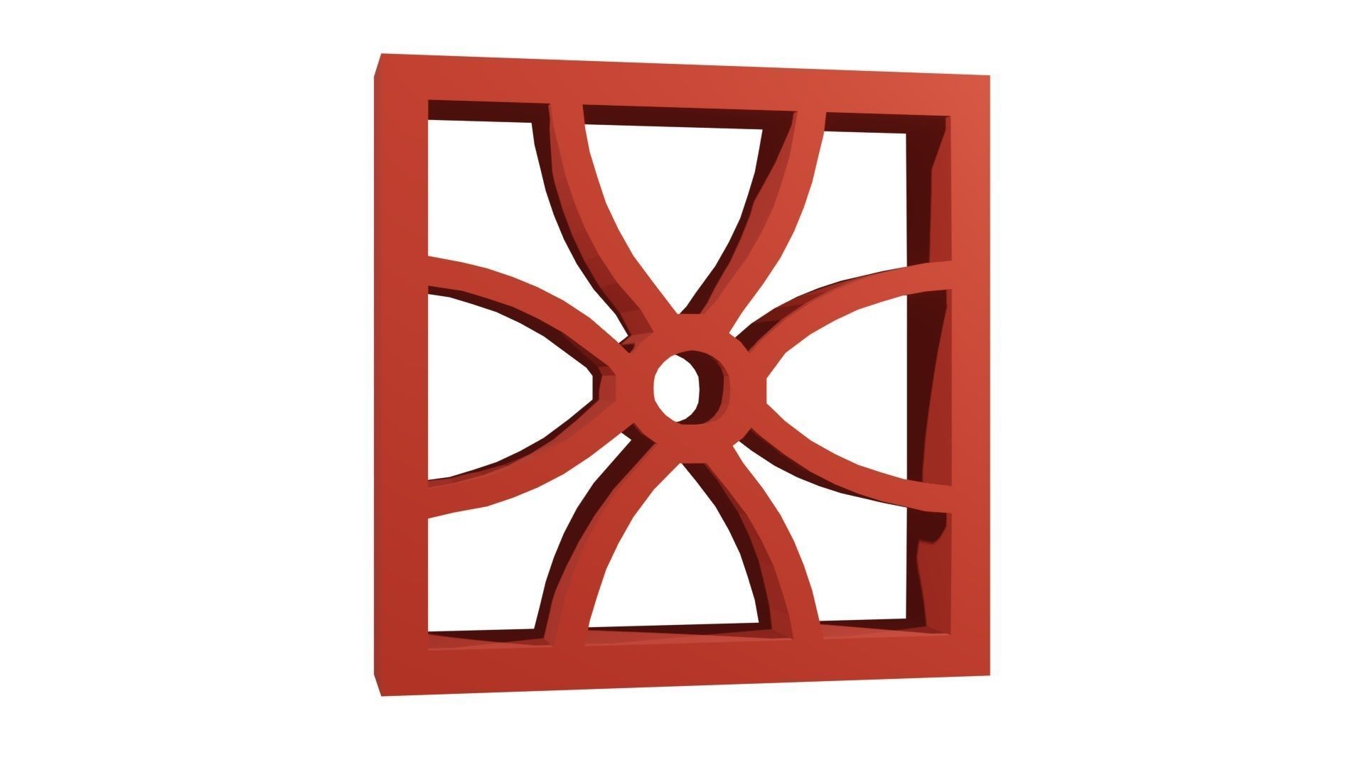 Brick Jaali flower design 3D model | CGTrader