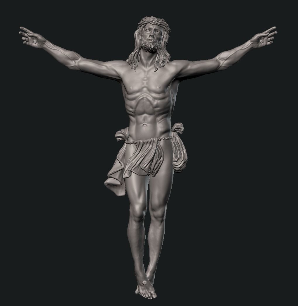 JESUS ON THE CROSS 3D model 3D printable | CGTrader