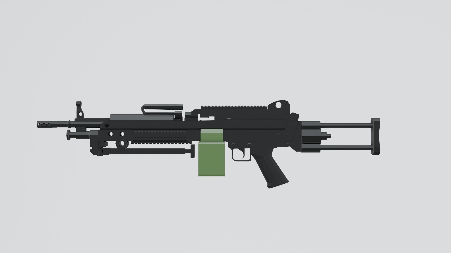 3D model FN minimi m249 VR / AR / low-poly | CGTrader