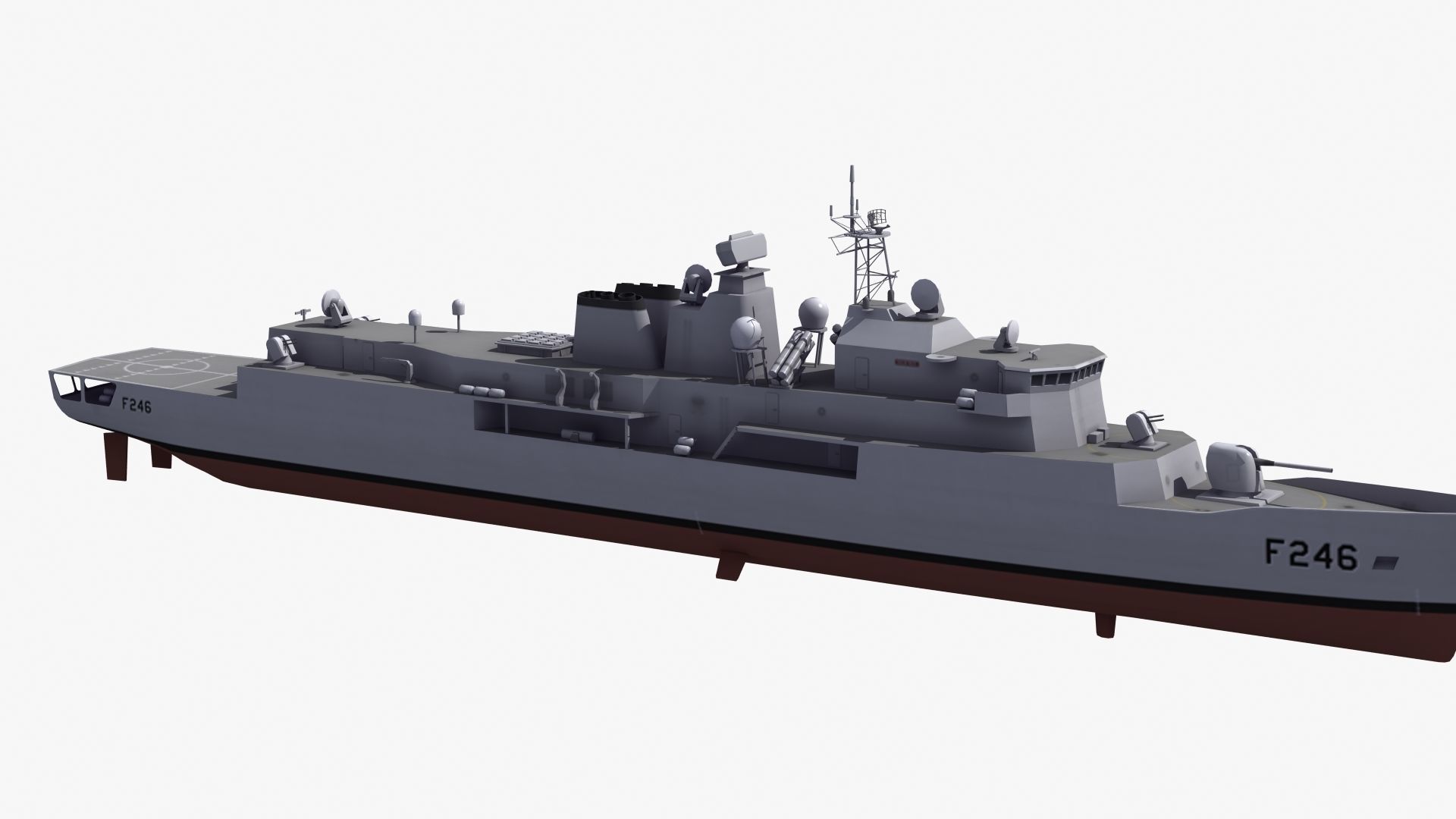 3D model MEKO 200 Frigate VR / AR / low-poly | CGTrader