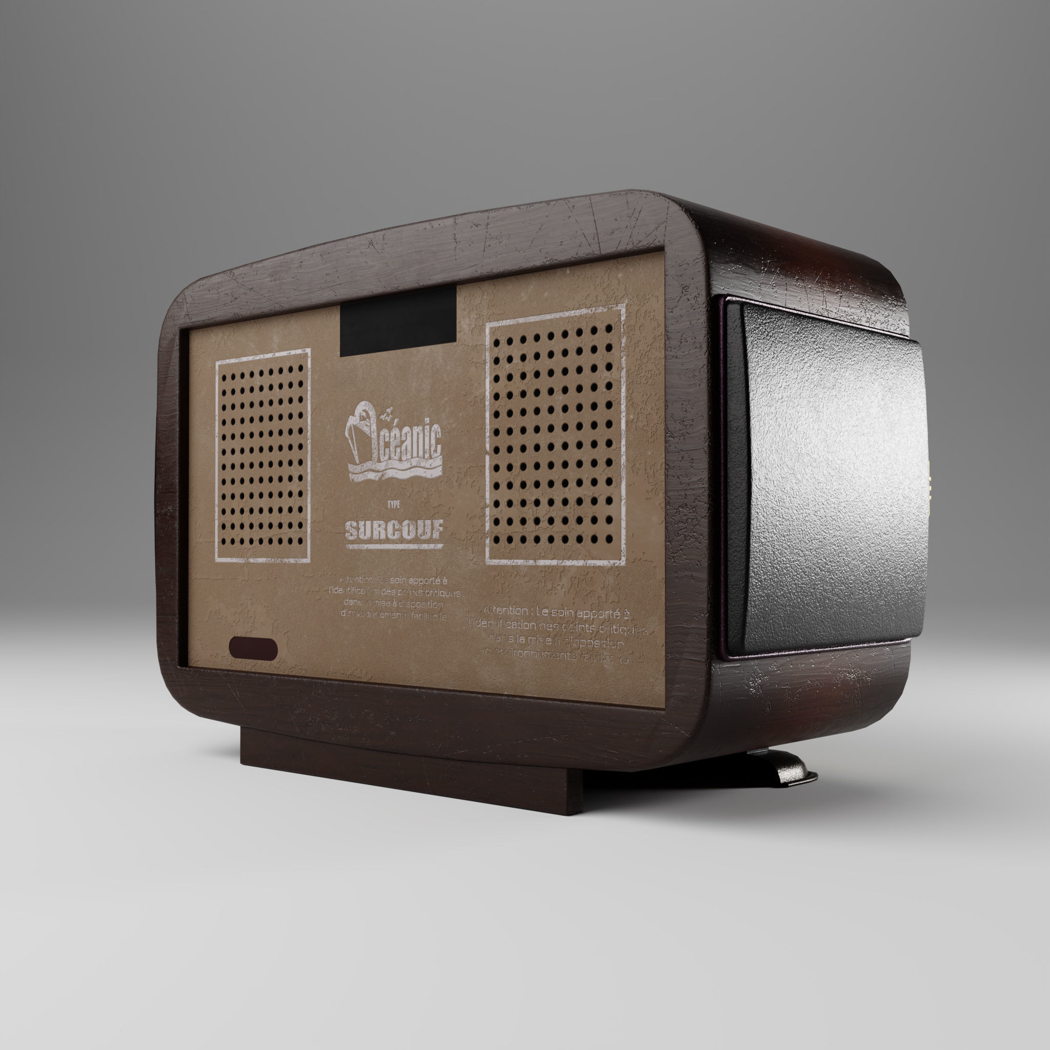 3D model Retro radio Oceanic Surcouf 3D model VR / AR / low-poly | CGTrader