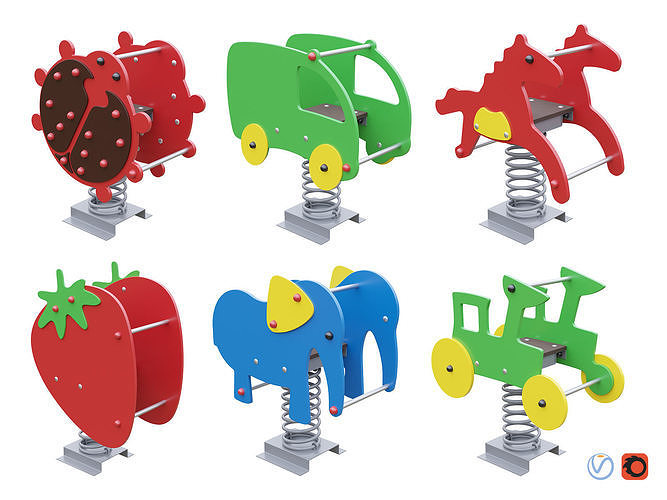 Spring baby rockers 3D model | CGTrader