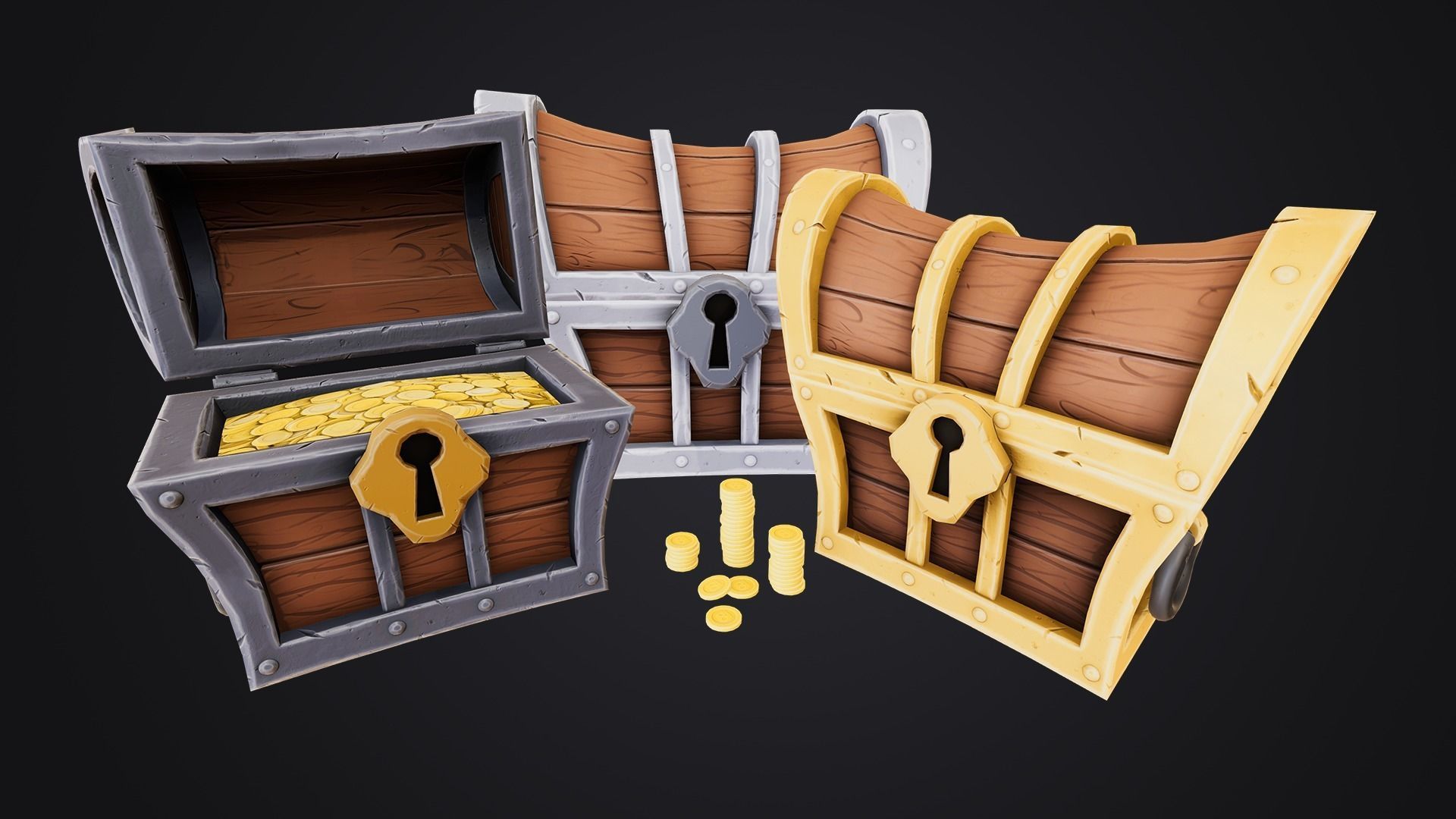 Stylized Chest 3D asset VR / AR ready | CGTrader