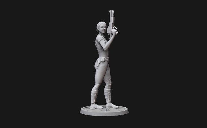 Padme Amidala Statue 3D model 3D printable | CGTrader