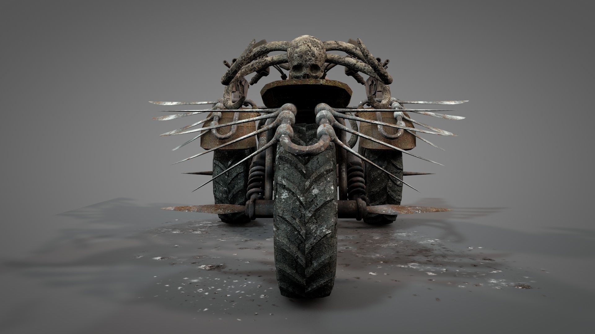 Post Apocalyptic Survival Bike v2 3D model | CGTrader