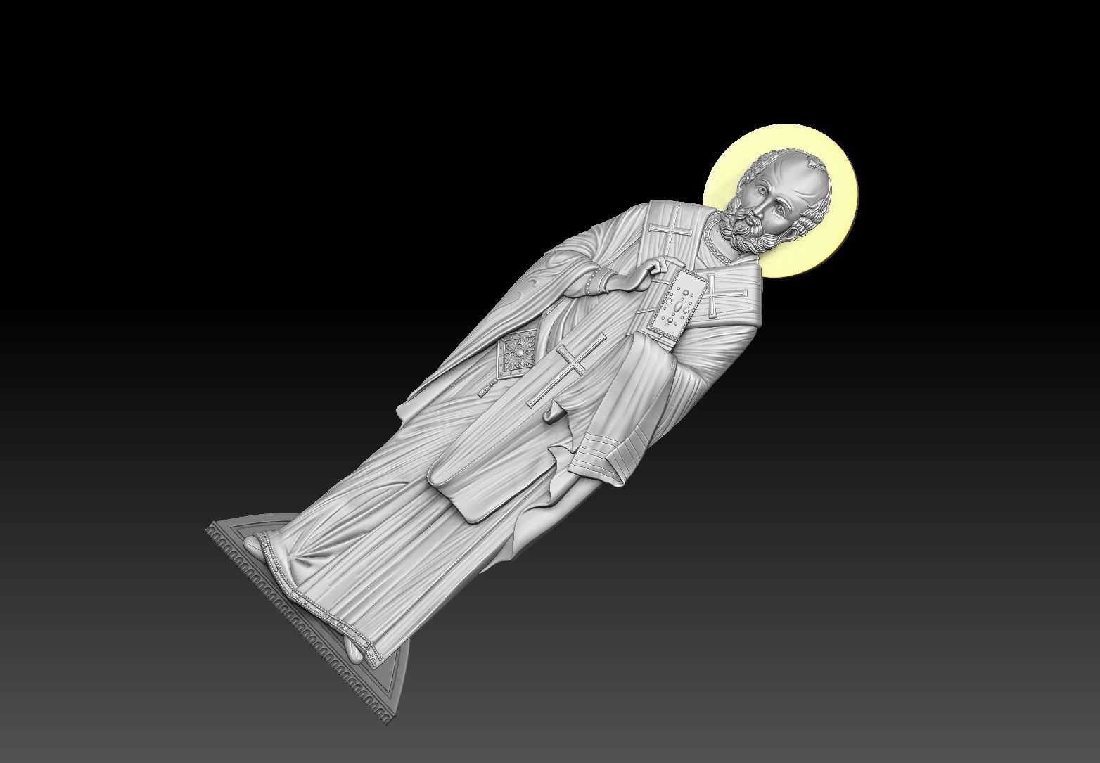 Saint Nicholas 3d model bas relif 3D model 3D printable | CGTrader