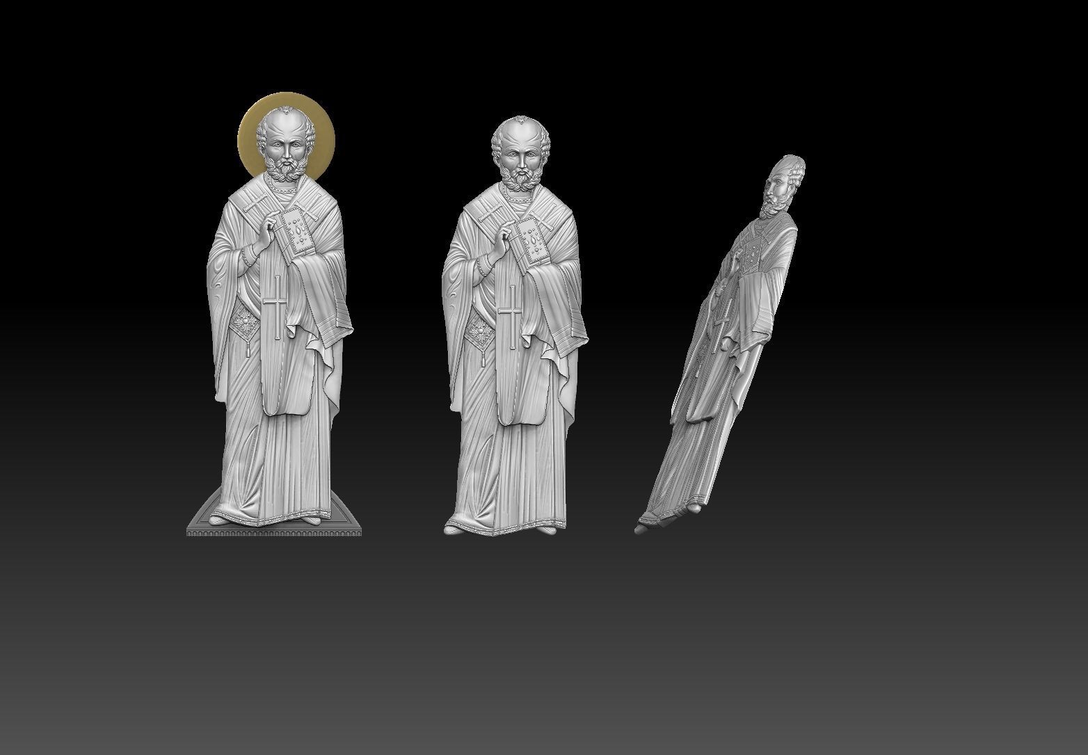 Saint Nicholas 3d model bas relif 3D model 3D printable | CGTrader