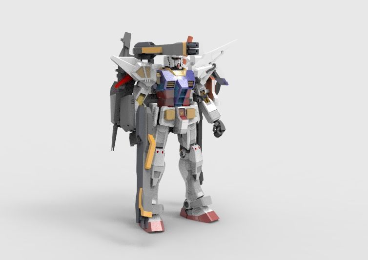 Gundam RX-78 Defender 3D model | CGTrader