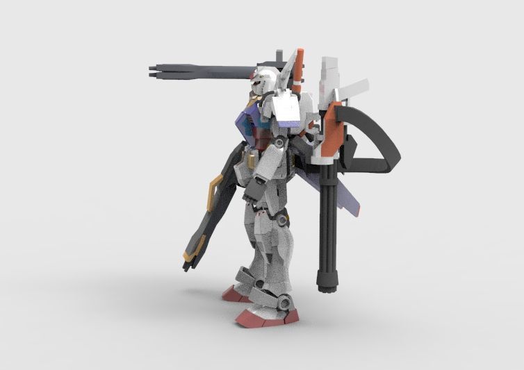 Gundam RX-78 Defender 3D model | CGTrader