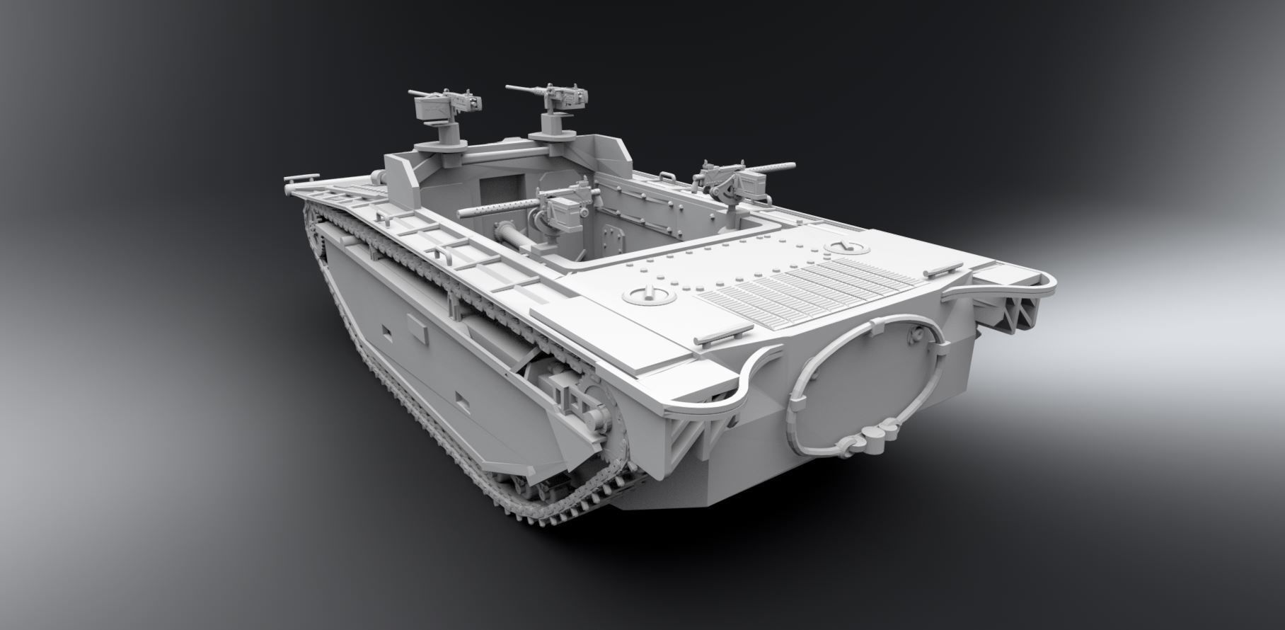 LVT2 Amtrack Scale model 3D model 3D printable | CGTrader