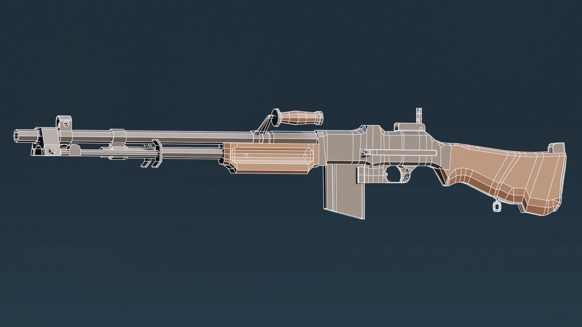 3D model Bar m1918 - Low Poly VR / AR / low-poly | CGTrader
