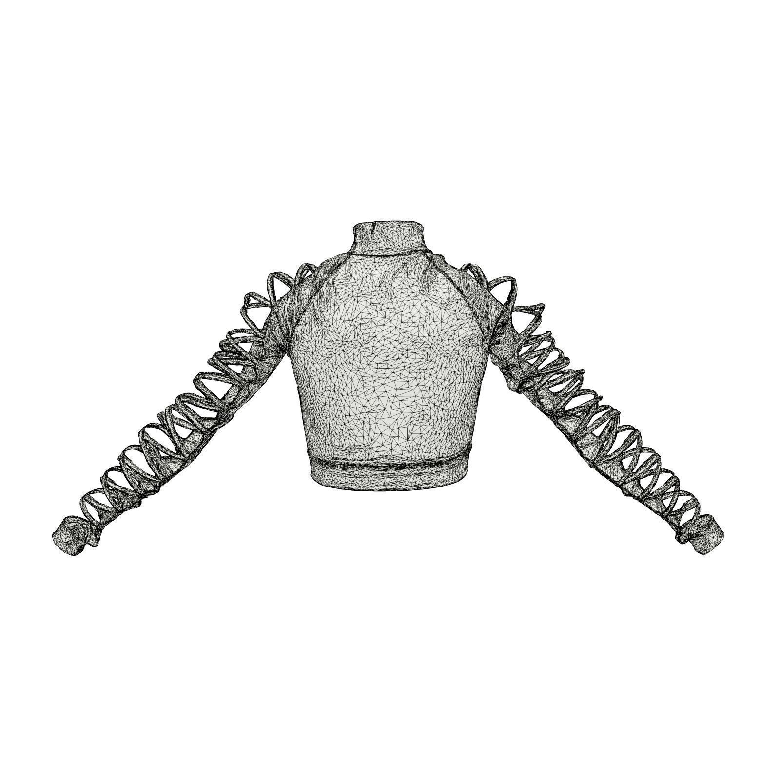 DOLLSKILL Cross Sleeves Metallic Top 3D model | CGTrader