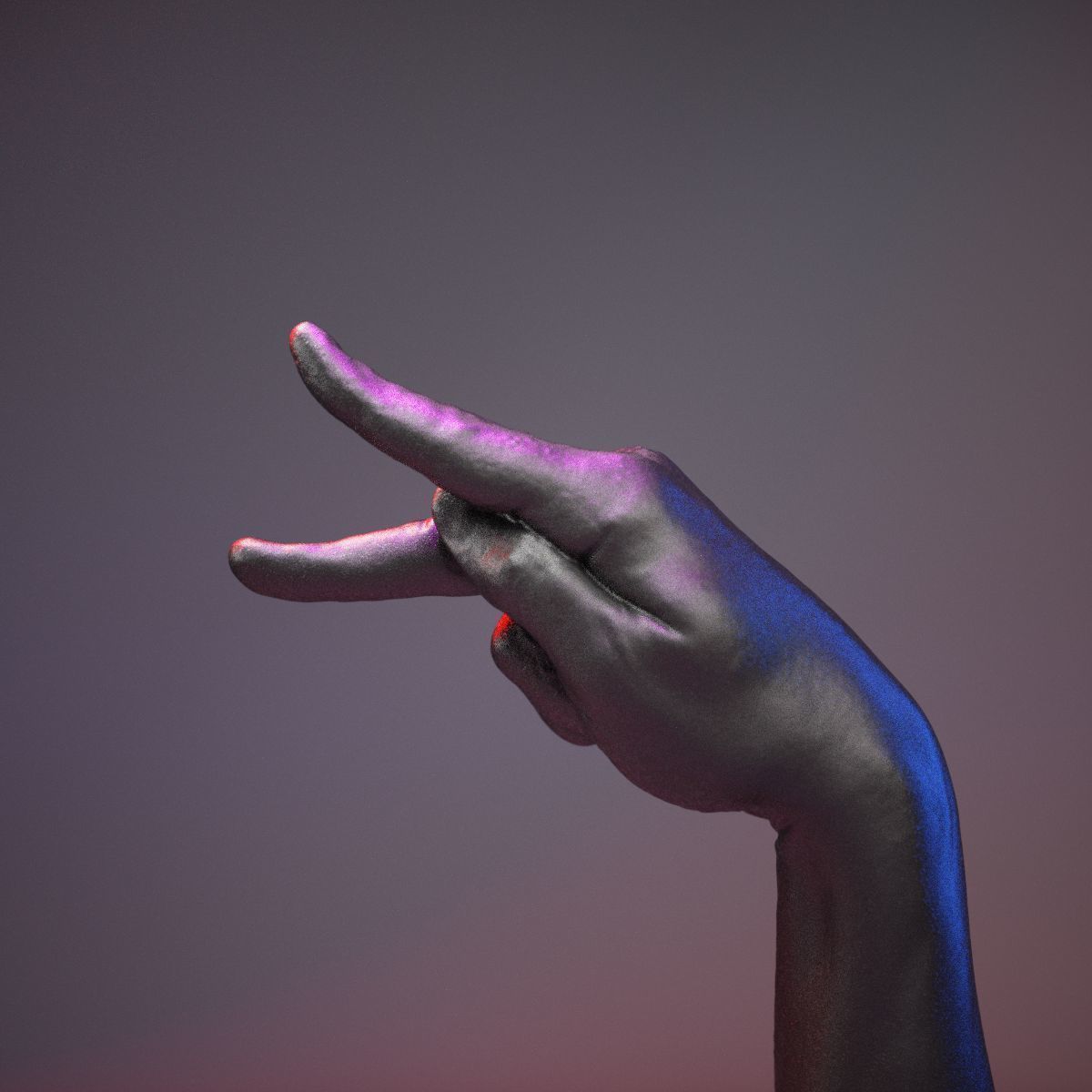 3D model Finger Alphabet P VR / AR / low-poly | CGTrader