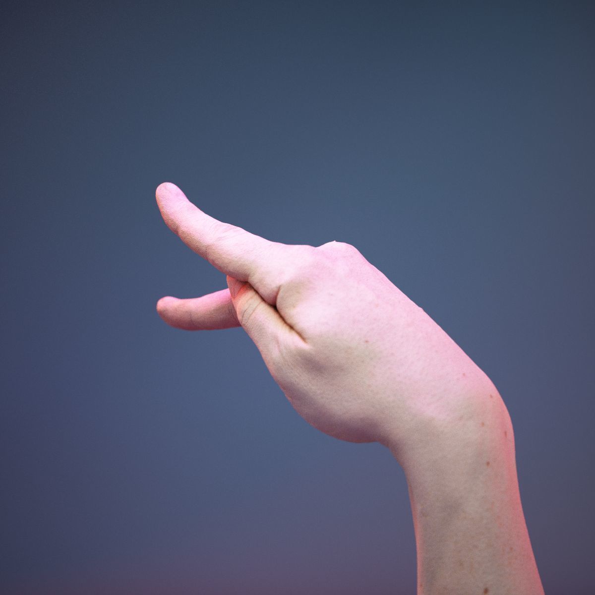 3D model Finger Alphabet P VR / AR / low-poly | CGTrader