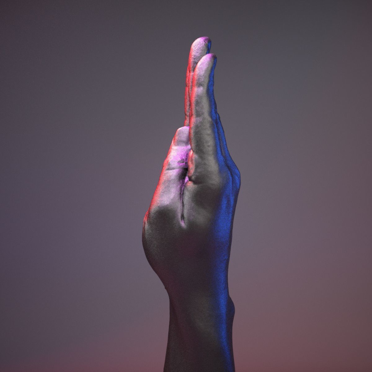 3D model Finger Alphabet B VR / AR / low-poly | CGTrader