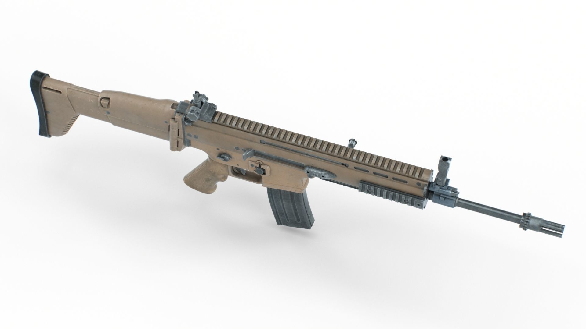 Weapon - FN Scar-L 3D model | CGTrader
