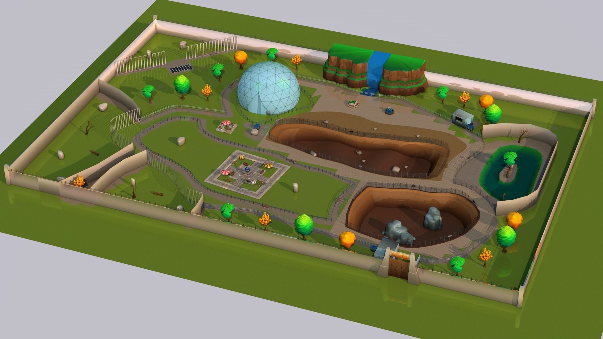 3D model Toon 3D Zoo VR / AR / low-poly | CGTrader
