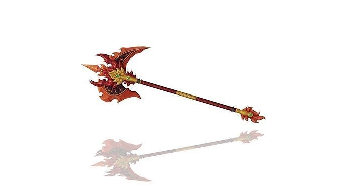 3D model Flame Axe VR / AR / low-poly | CGTrader