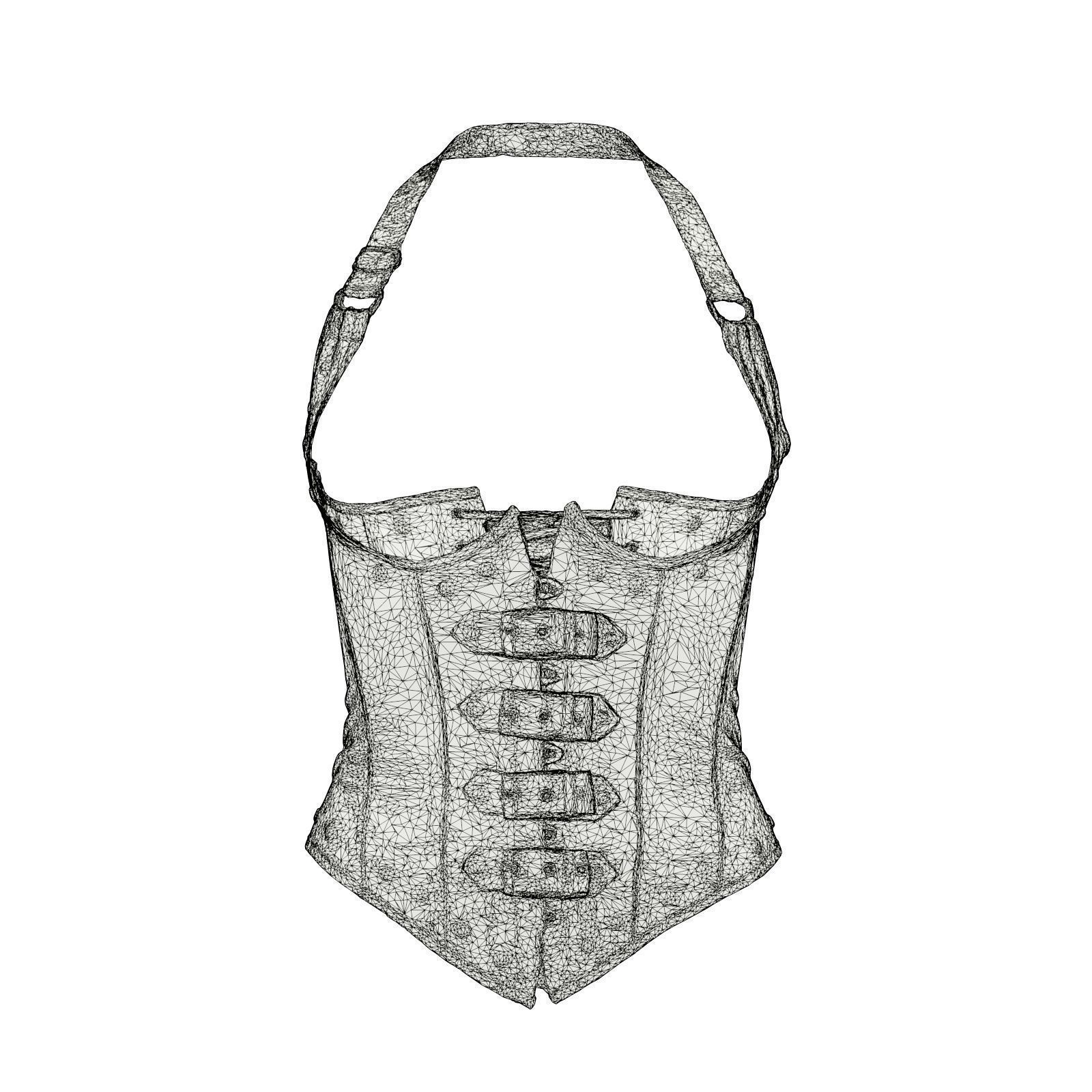 Front Buckles Corset 3D model | CGTrader