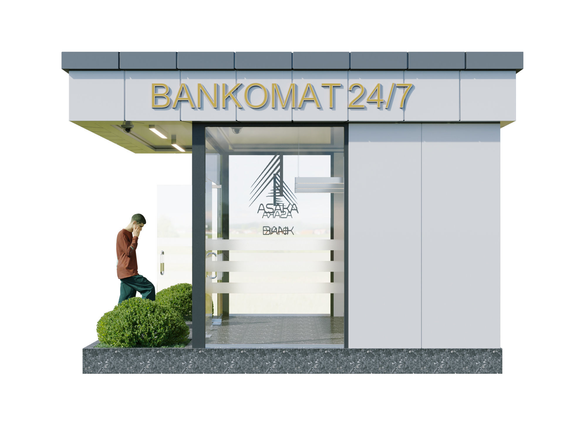 ATM - small bank 3D model | CGTrader