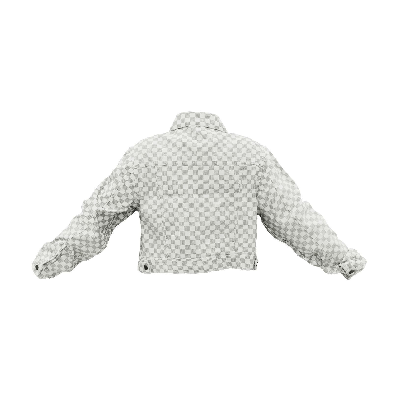 Grey Checkered Jacket 3D model | CGTrader
