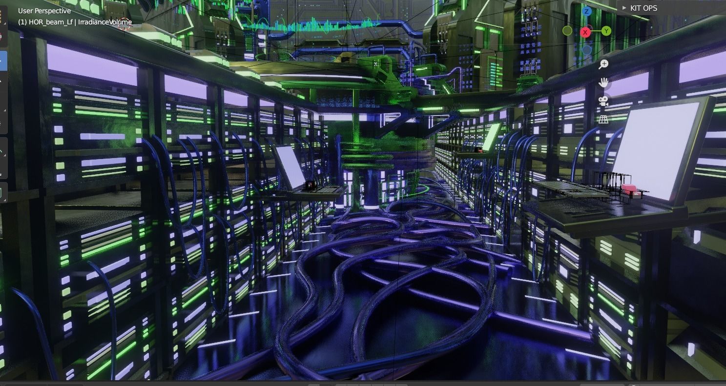 Diamond Hands GameStop Server Room - 3D Weekly 3D model | CGTrader