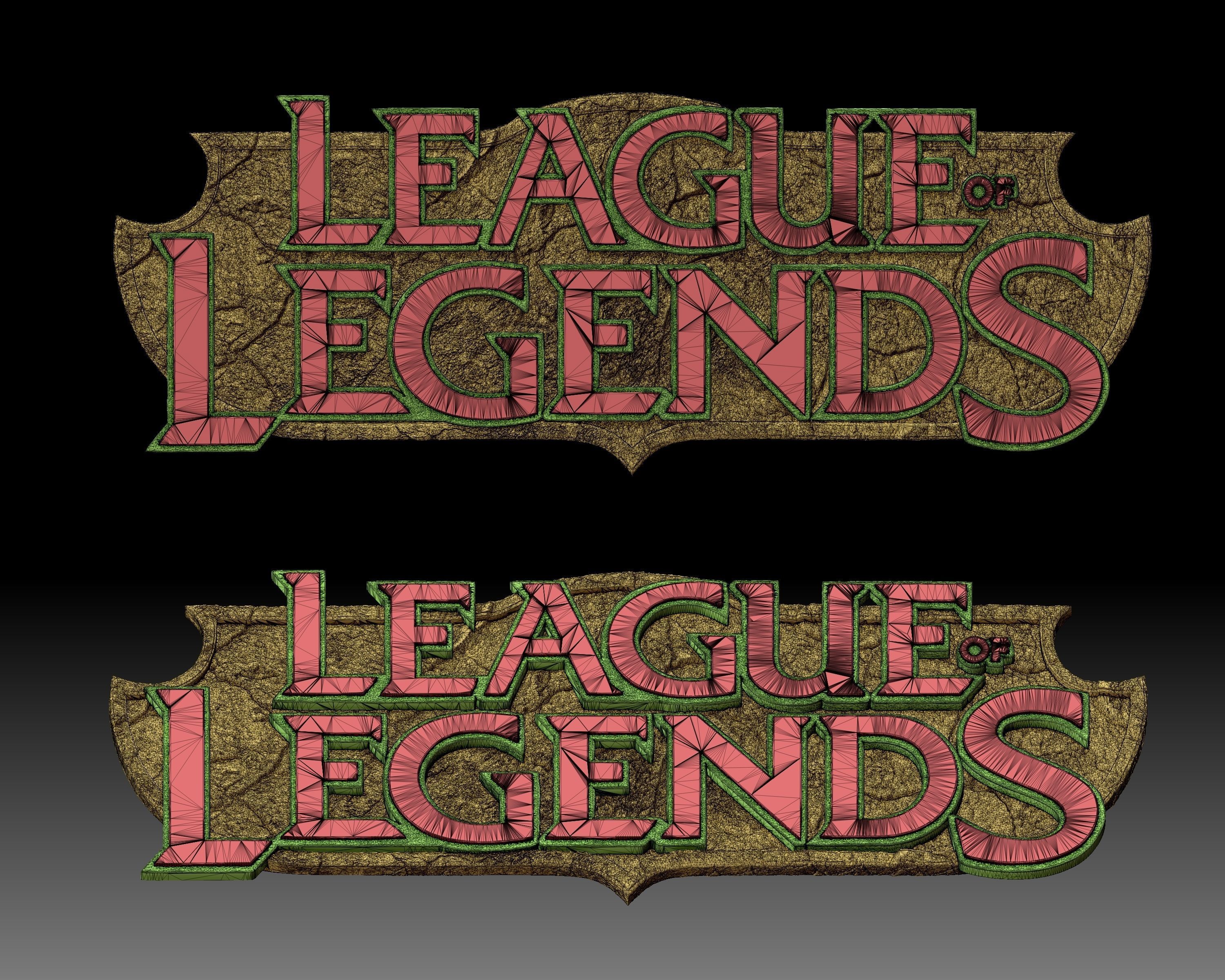 League of Legends Logo for 3D printer or CNC router 3D model 3D ...