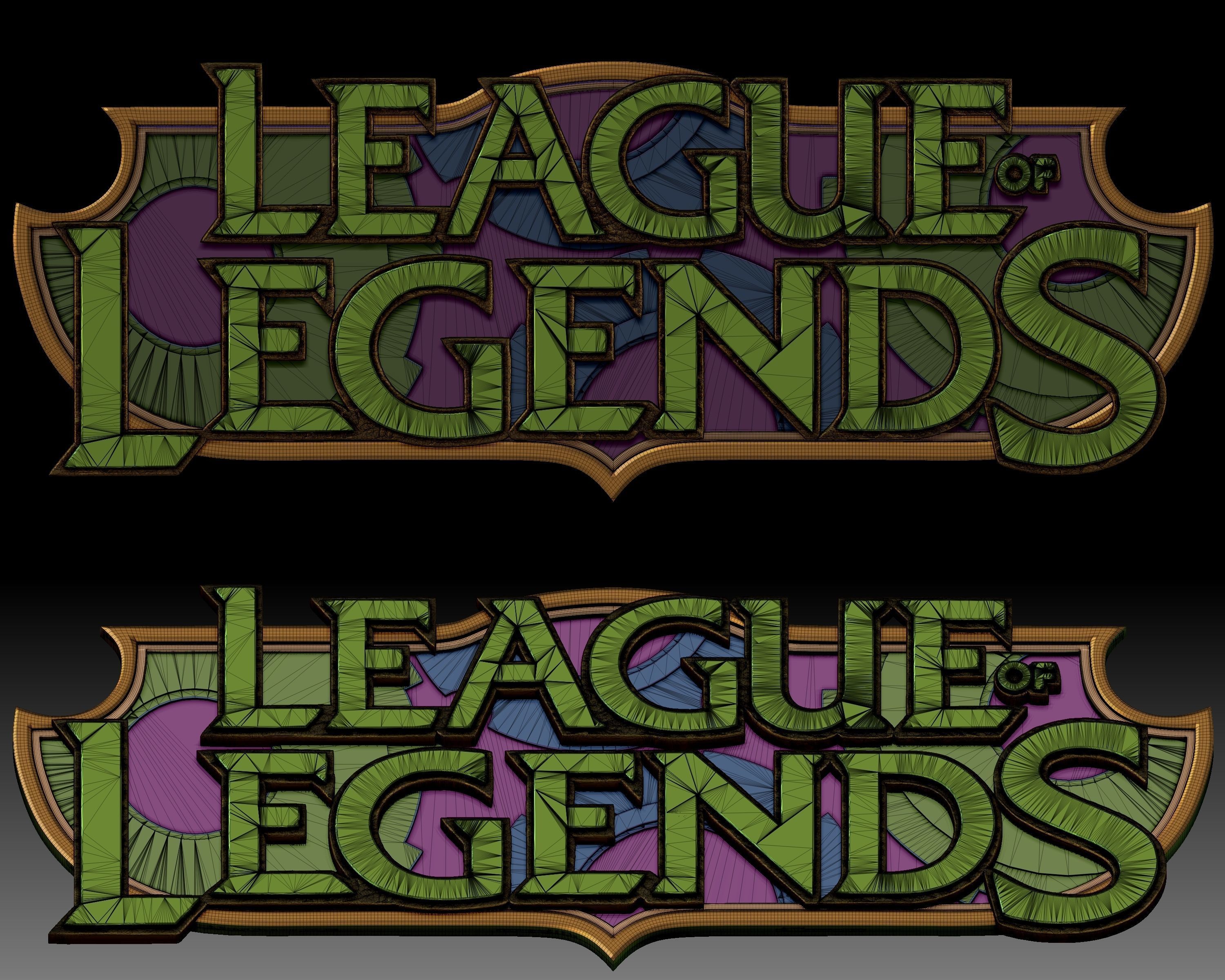 League of Legends Logo for 3D printer or CNC router 3D model 3D ...