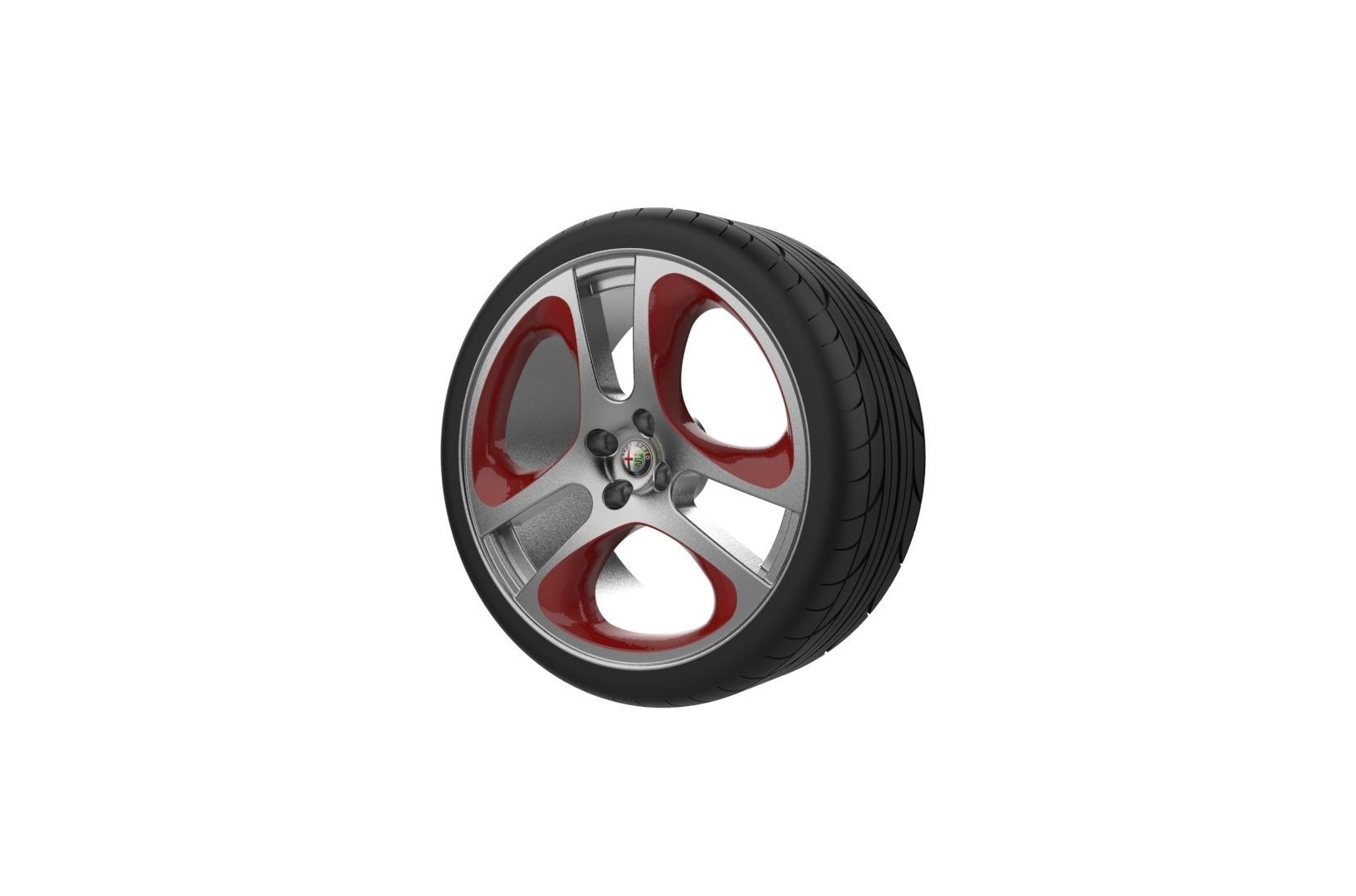 Car Wheels Rims Set Kit 3D model 3D printable | CGTrader