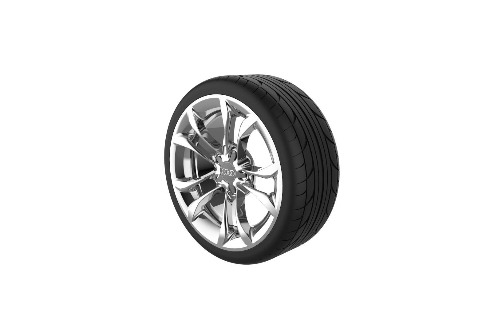 Car Wheels Rims Set Kit 3D model 3D printable | CGTrader
