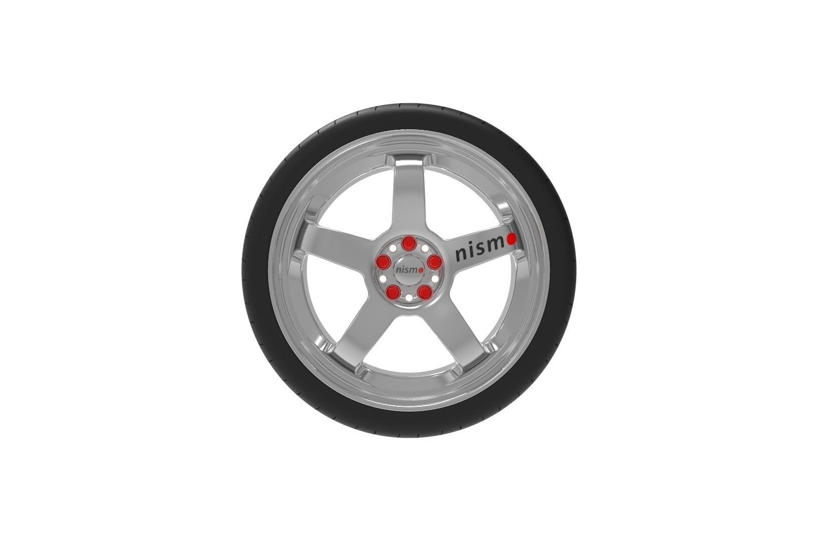 Car Wheels Rims Set Kit 3D model 3D printable | CGTrader