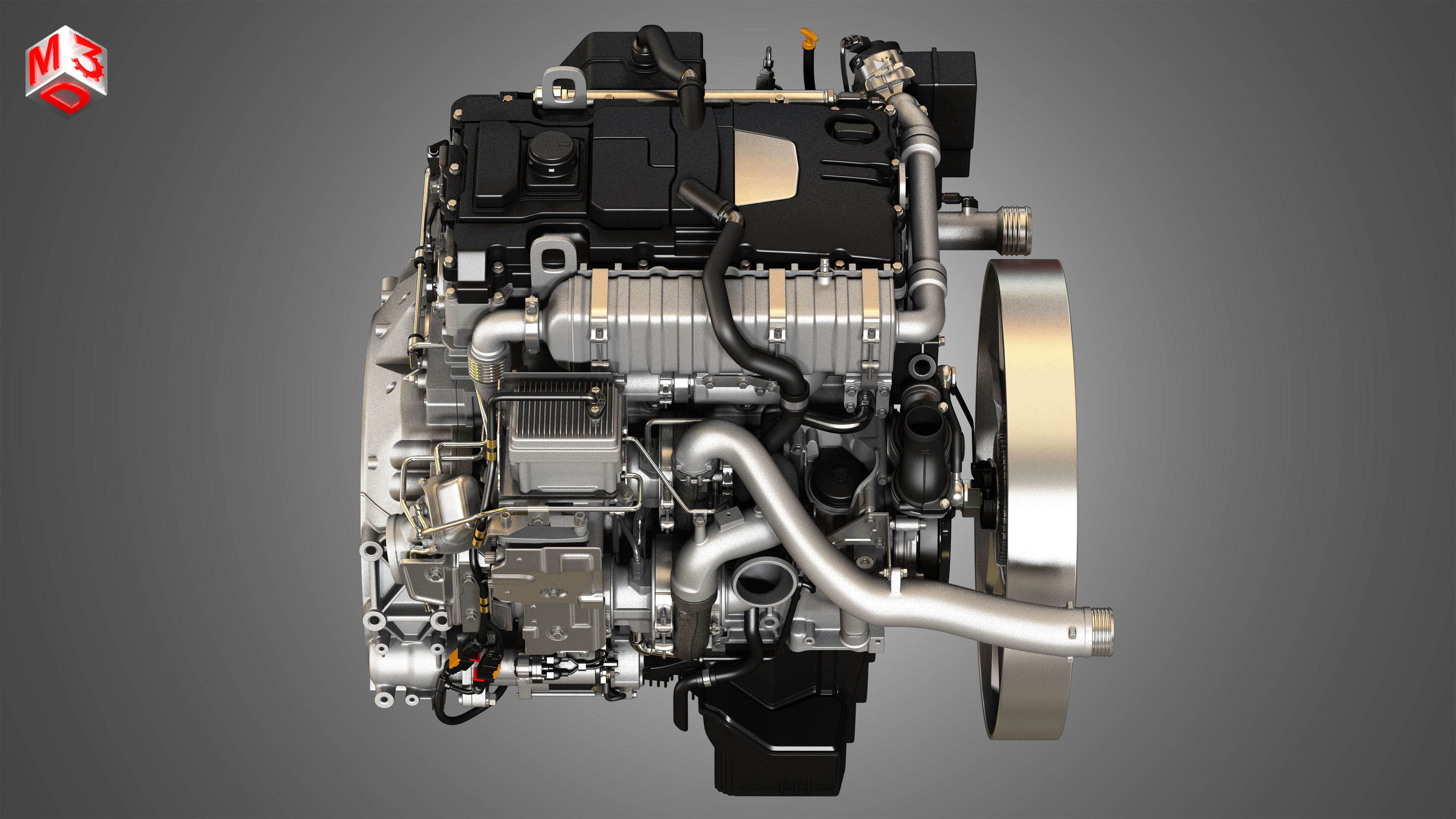 OM934 Medium Duty Engine - 4 Cylinder Diesel Engine 3D model | CGTrader
