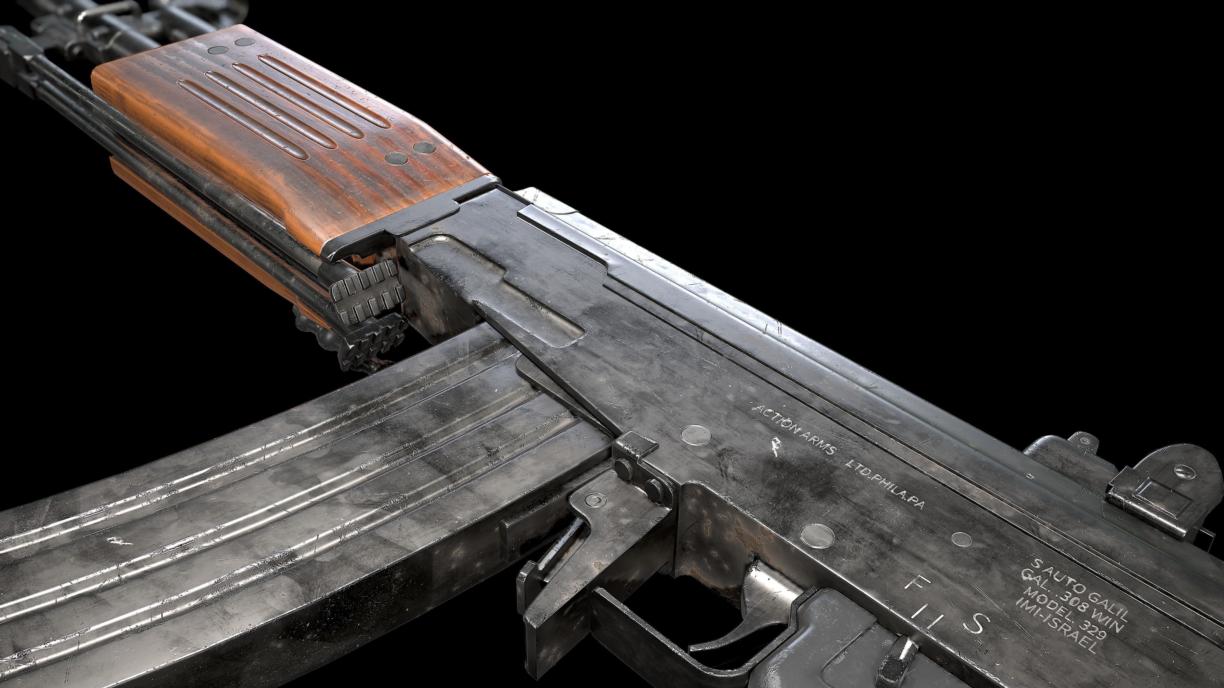 3D model Galil ARM imi lowpoly gun VR / AR / low-poly | CGTrader