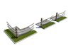 Wood And Rope Fence Posts 3D model | CGTrader