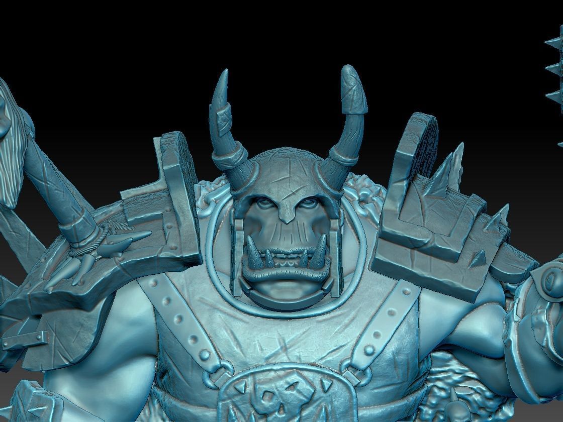 orc warboss warhammer 3D model 3D printable | CGTrader