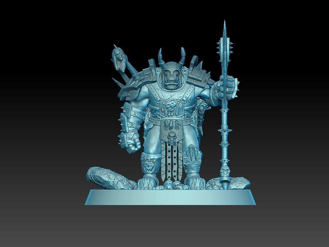 orc warboss warhammer 3D model 3D printable | CGTrader