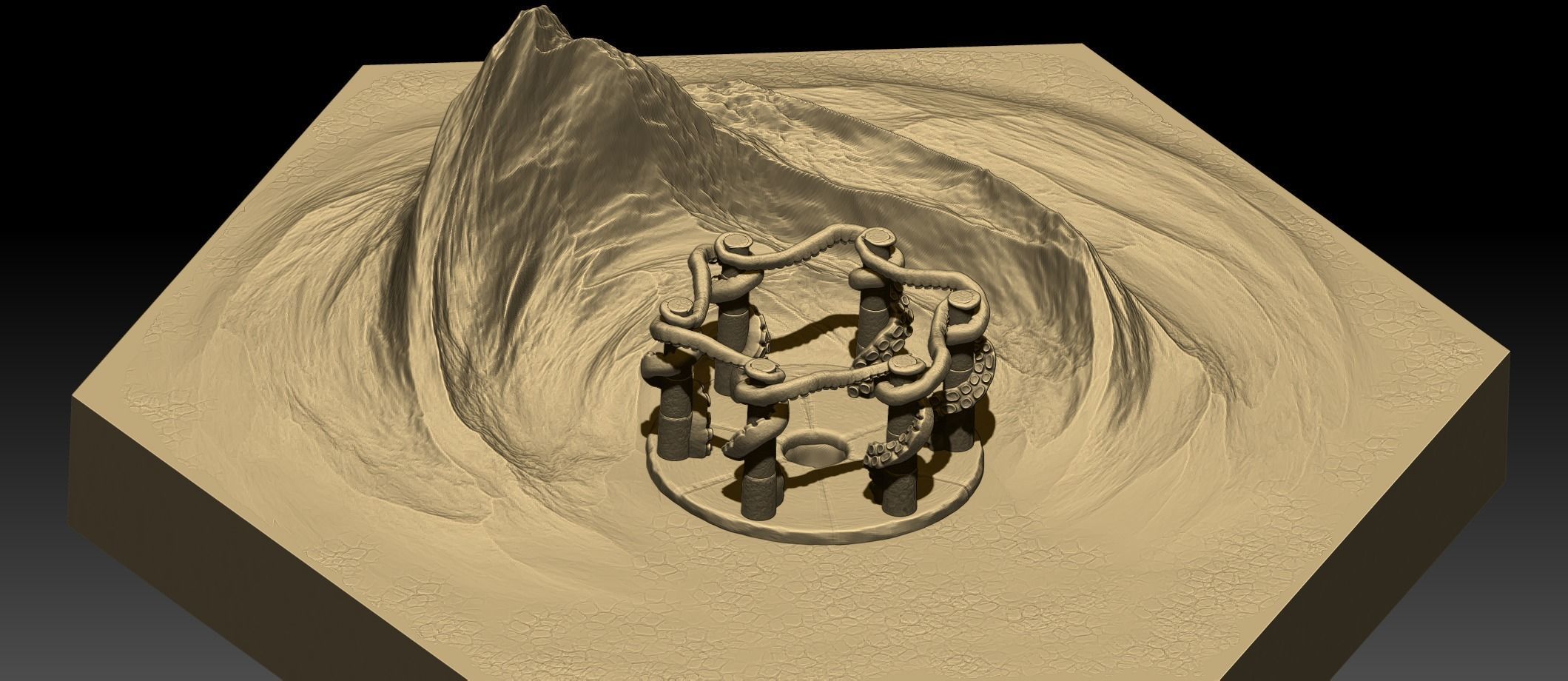 Hexagonal map 3D model | CGTrader