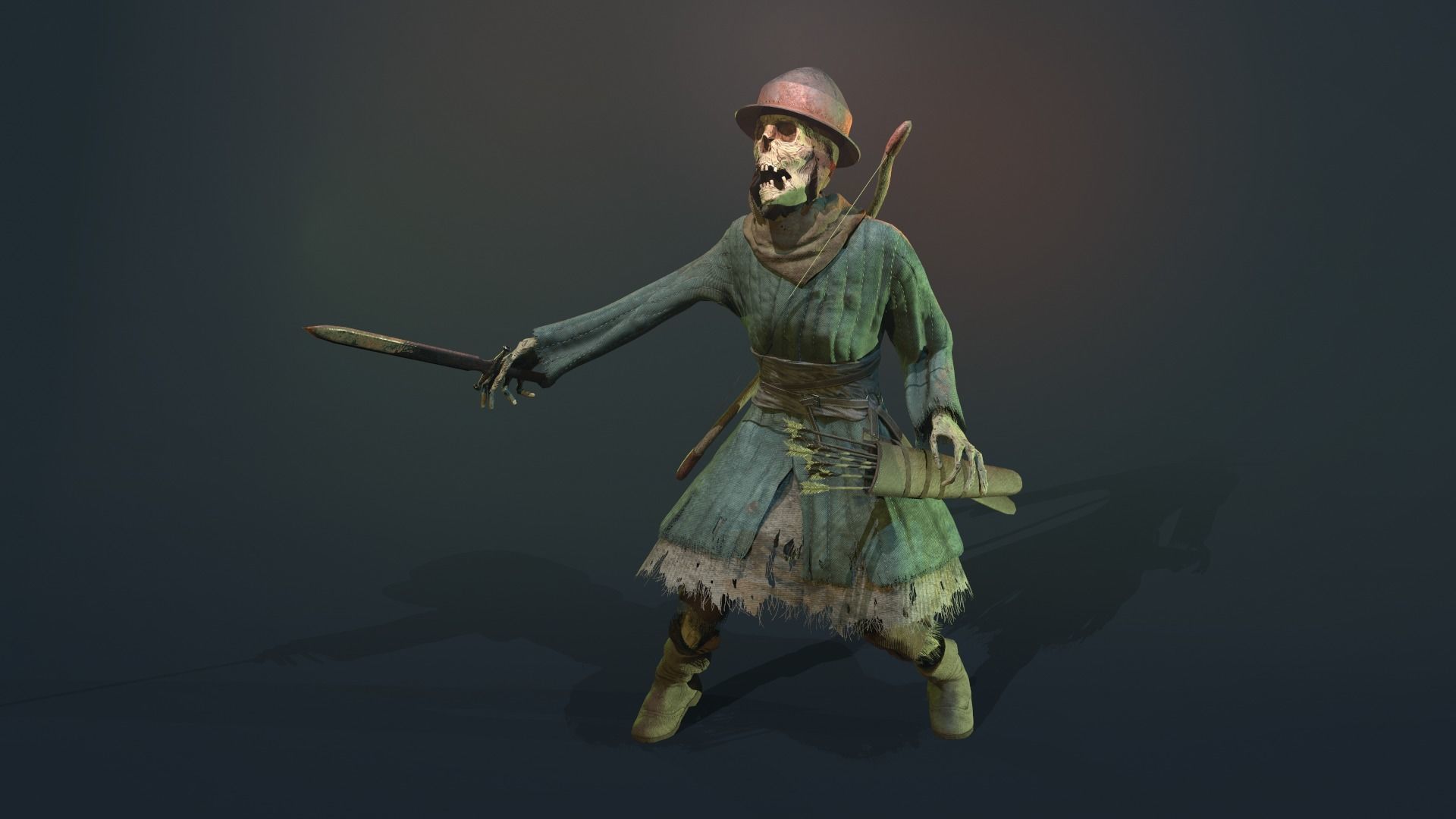 3D model Medieval Skeleton Archer VR / AR / low-poly | CGTrader