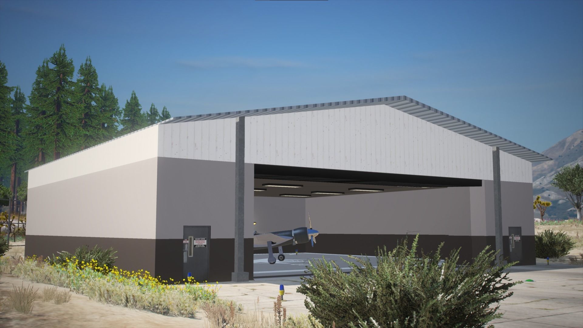 3D model Low Poly Plane Hanger VR / AR / low-poly | CGTrader