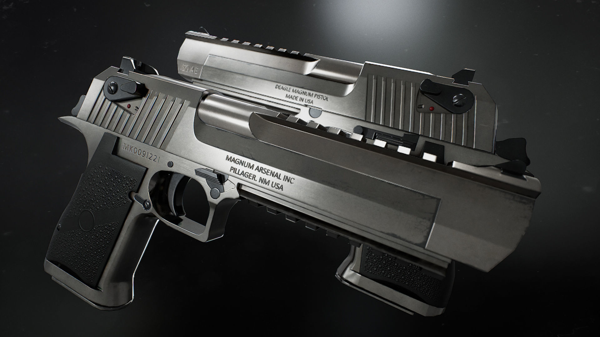 3D model Deagle magnum pistol VR / AR / low-poly | CGTrader