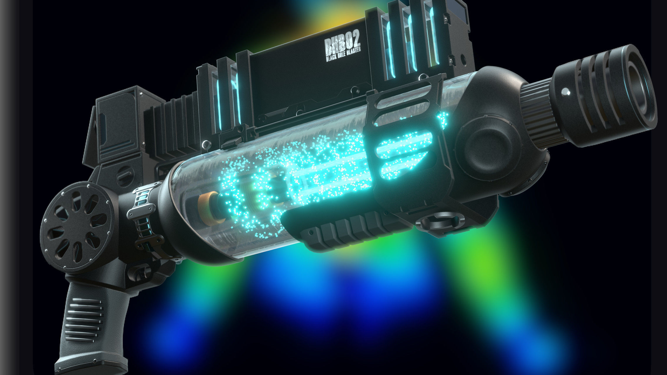 Black Hole Blaster - SciFi Weapon 3D model | CGTrader