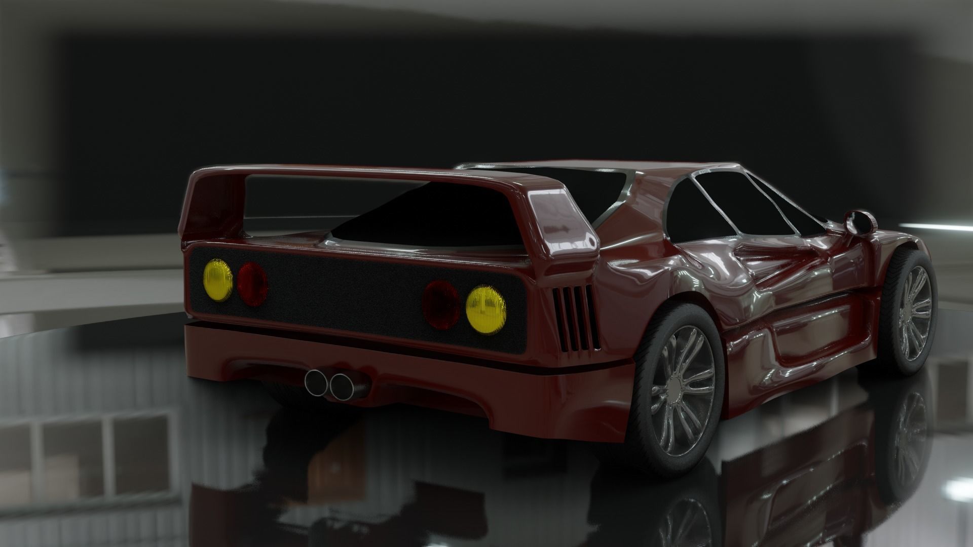 Ferrari f40 1987 free VR / AR / low-poly 3D model | CGTrader