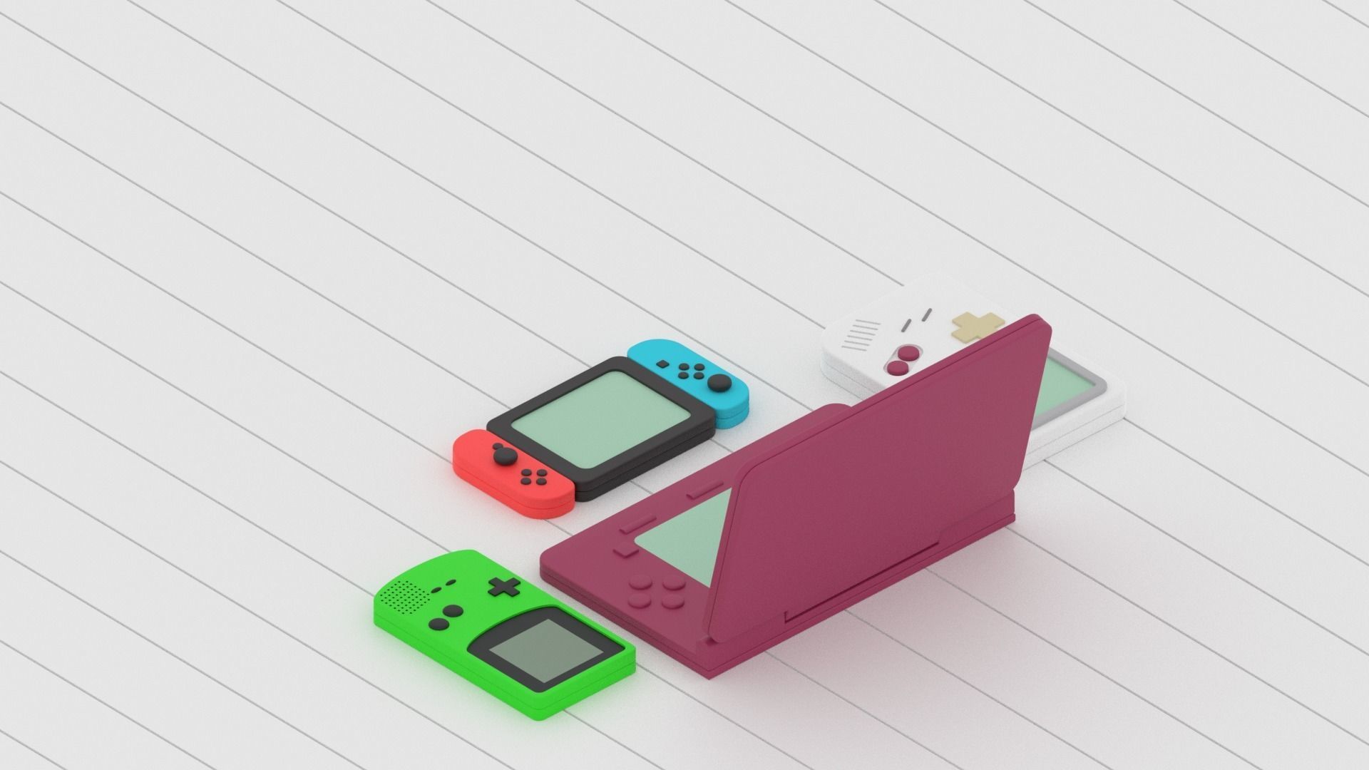 3D model Nintendo Game Consoles Collection VR / AR / low-poly | CGTrader