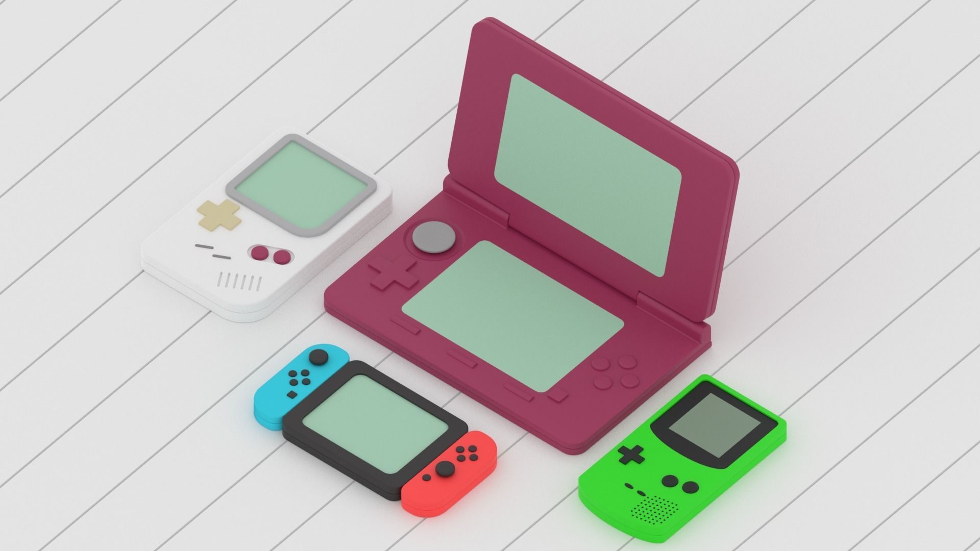 3D model Nintendo Game Consoles Collection VR / AR / low-poly | CGTrader