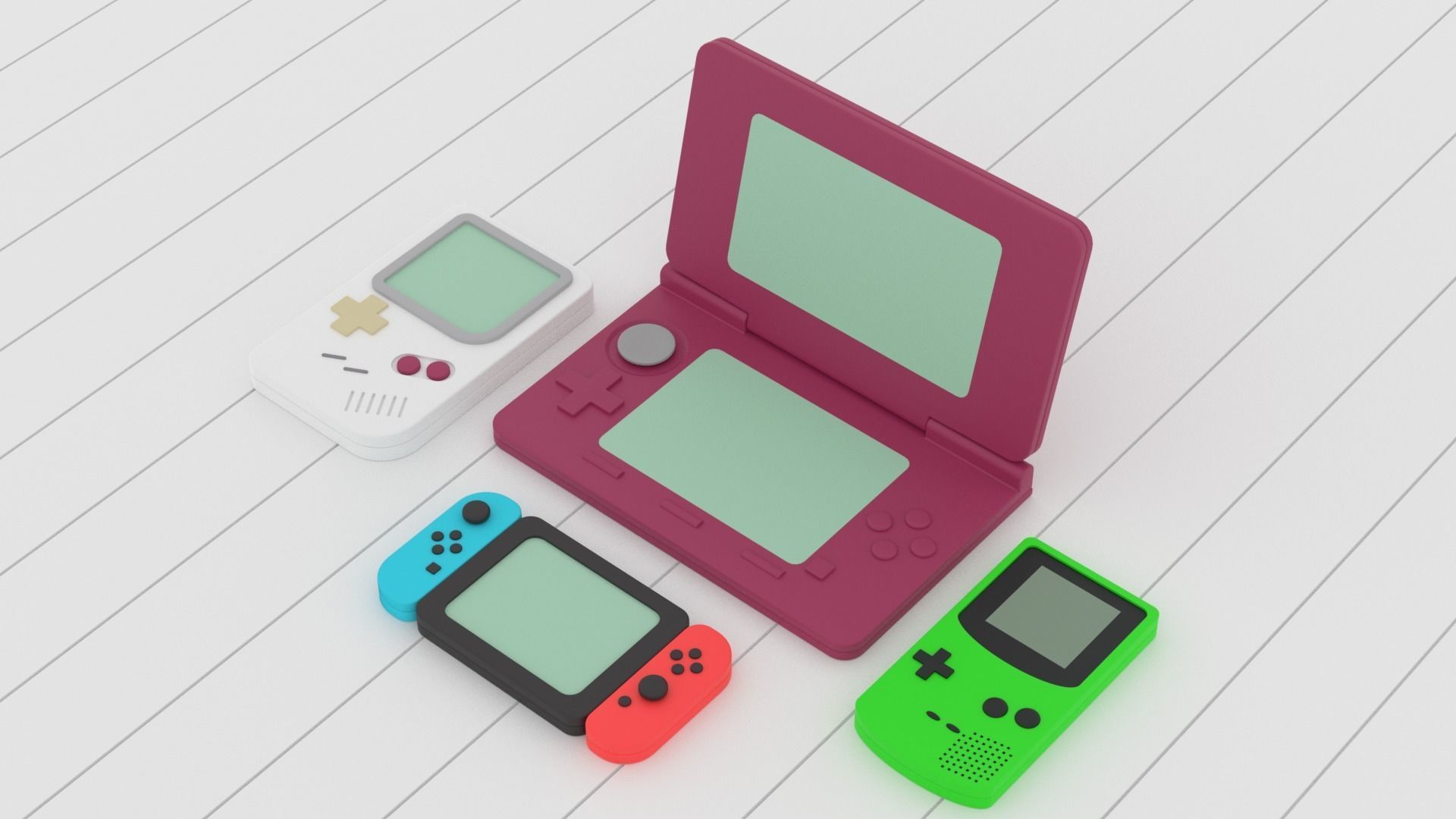 3D model Nintendo Game Consoles Collection VR / AR / low-poly | CGTrader