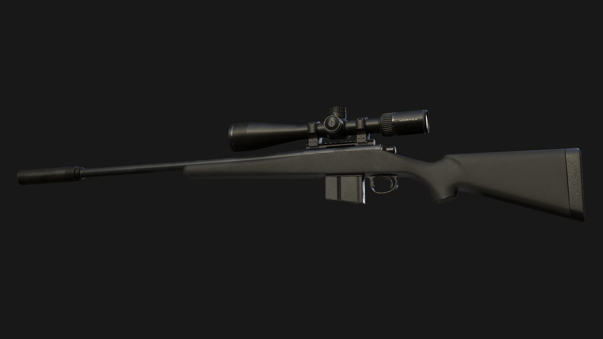 3D model Remington 700 short action sniper rifle VR / AR / low-poly ...